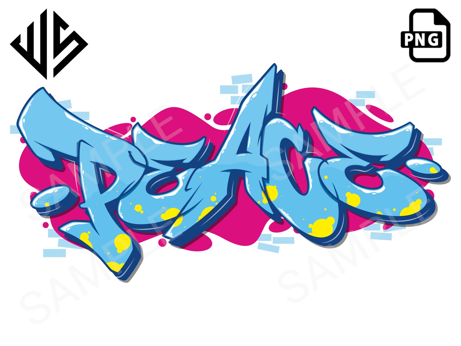 Peace High Resolution PNG, Digital File, Graffiti, Sticker, Urban ...
