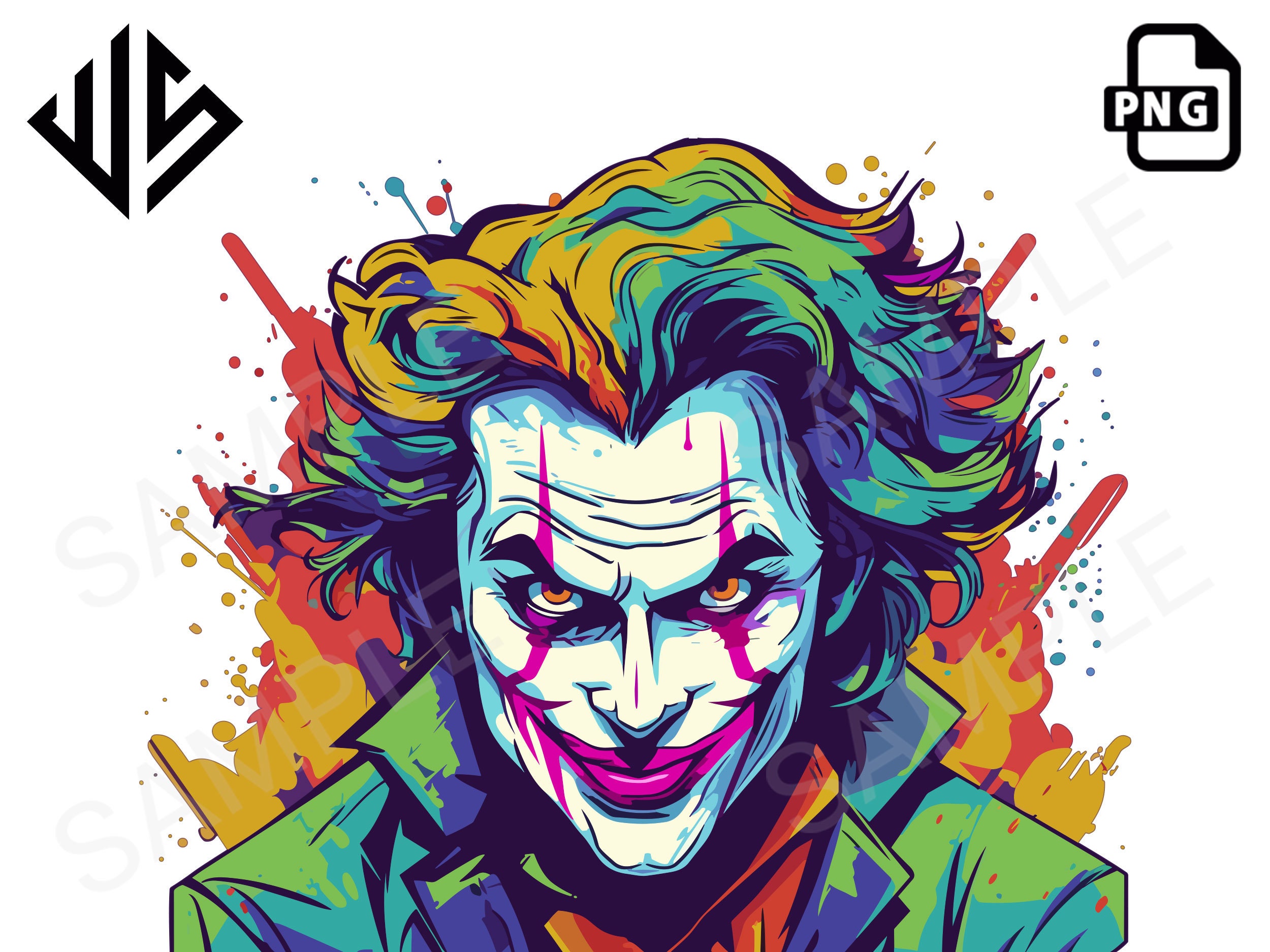 Joker Style High Resolution PNG, Digital File, Graffiti, Sticker, Urban ...