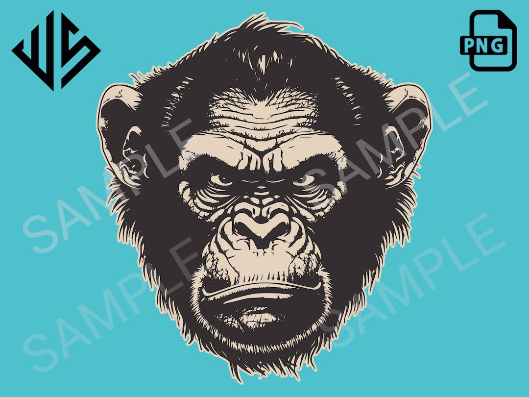 Ape Stencil High Resolution PNG, Digital File, Graffiti, Sticker, Urban ...