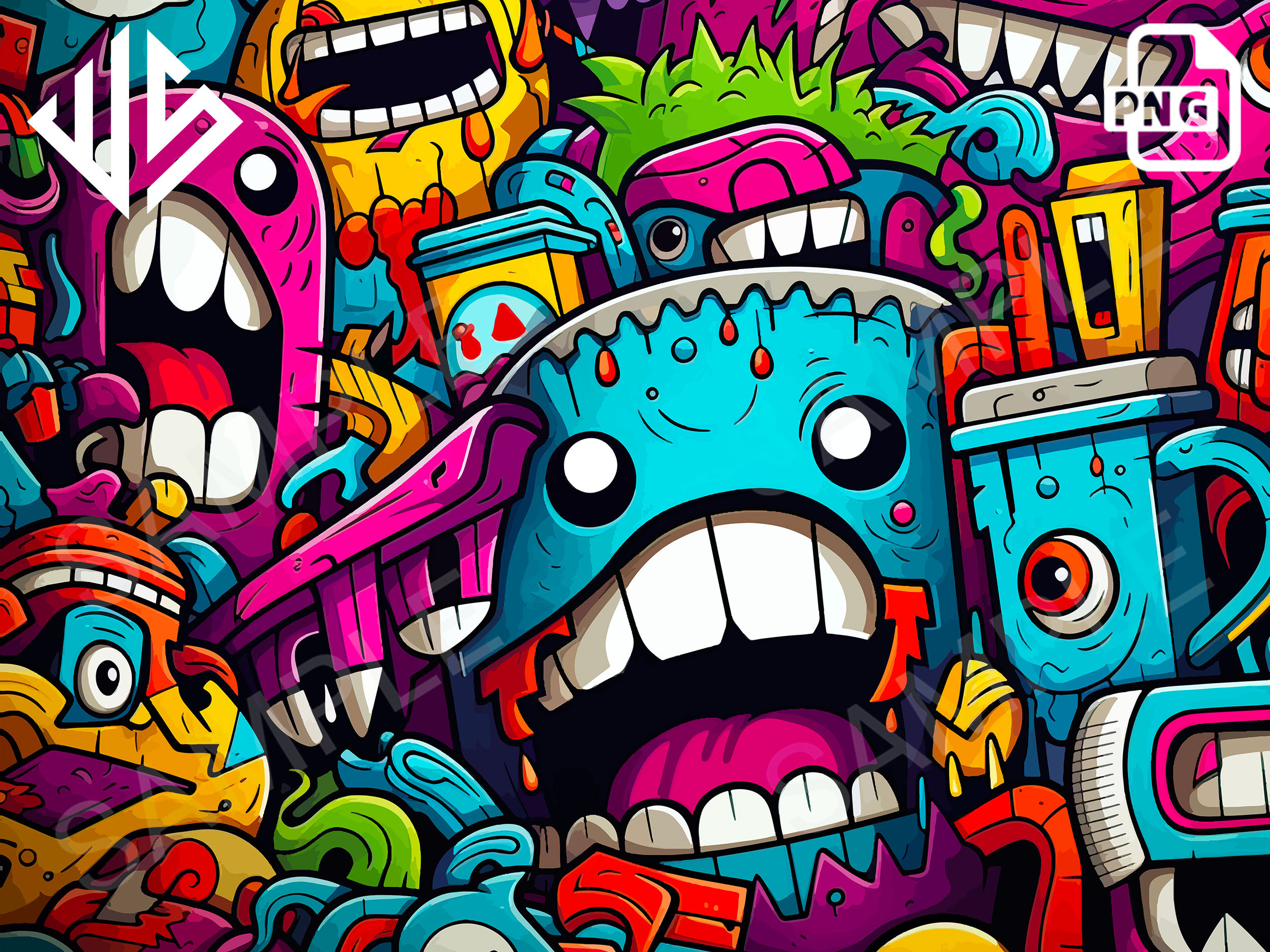 Graffiti Characters Faces