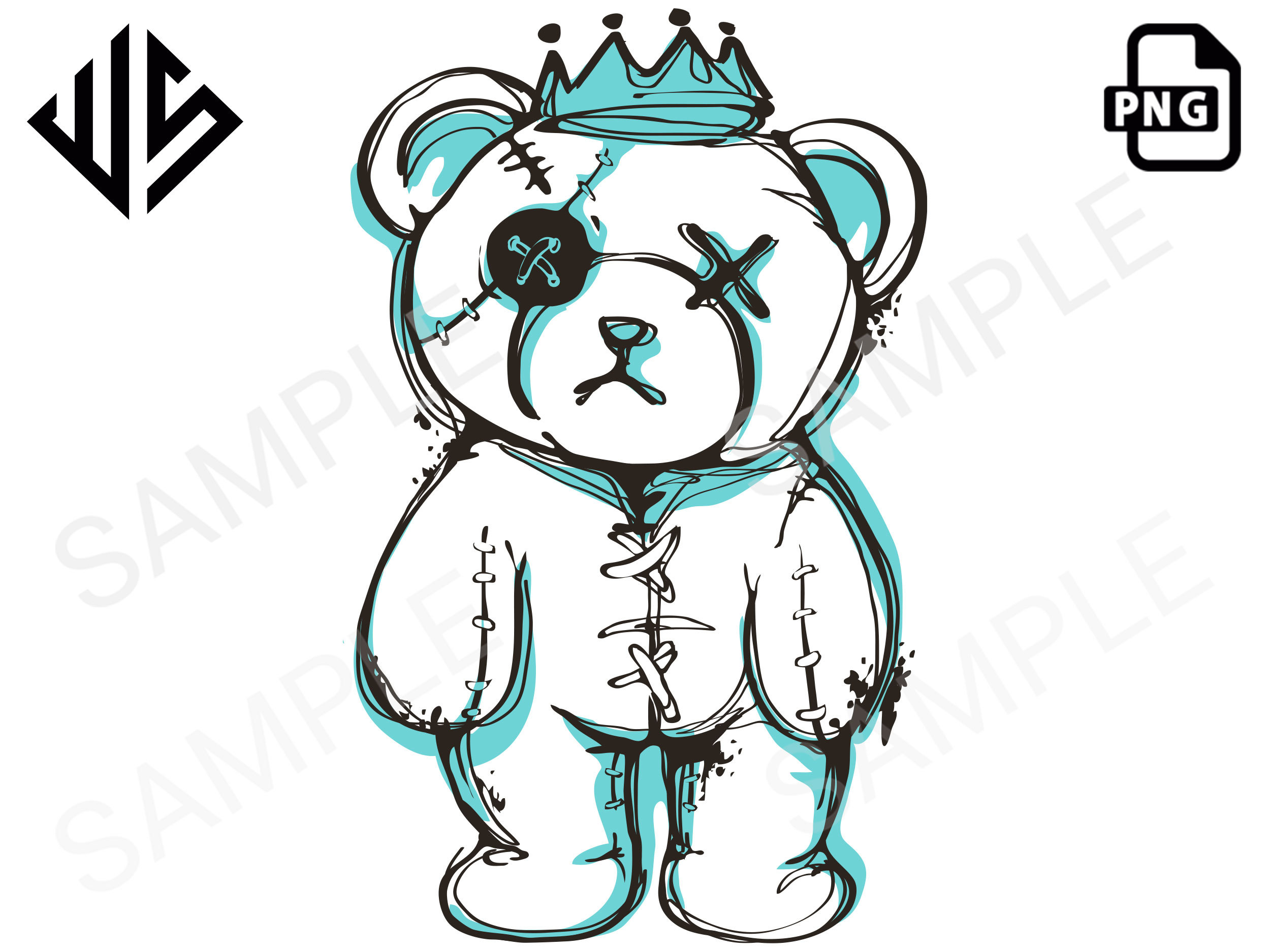 Dead Bear High Resolution PNG, Digital File, Graffiti, Sticker, Urban ...