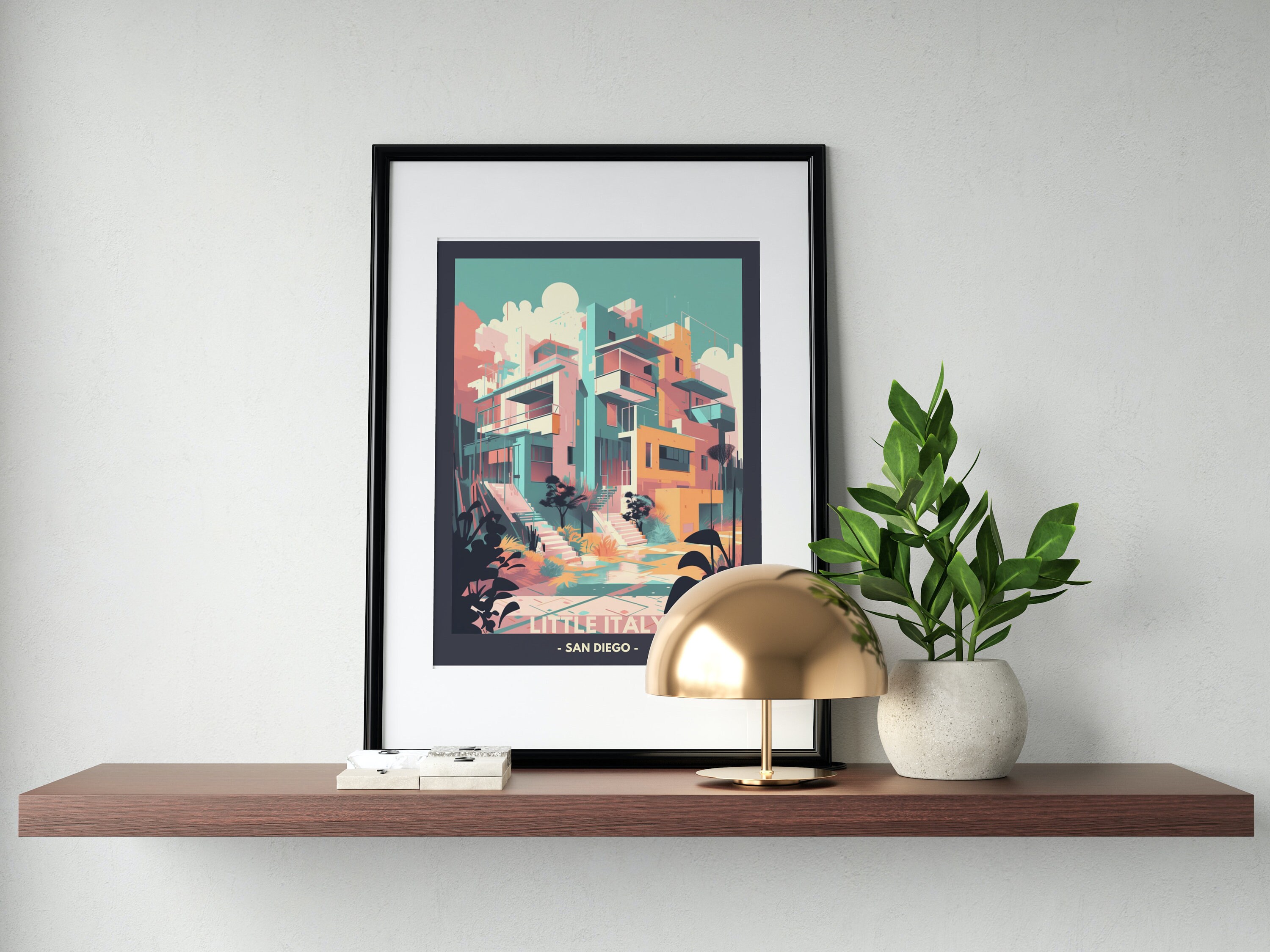 Little Italy Poster, San Diego Poster Art, Digital Poster Art ...