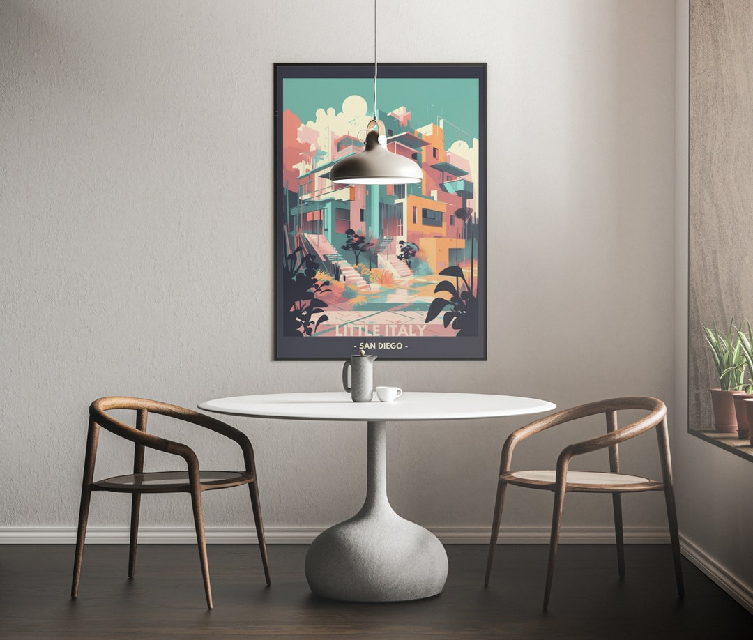 Little Italy Poster, San Diego Poster Art, Digital Poster Art ...