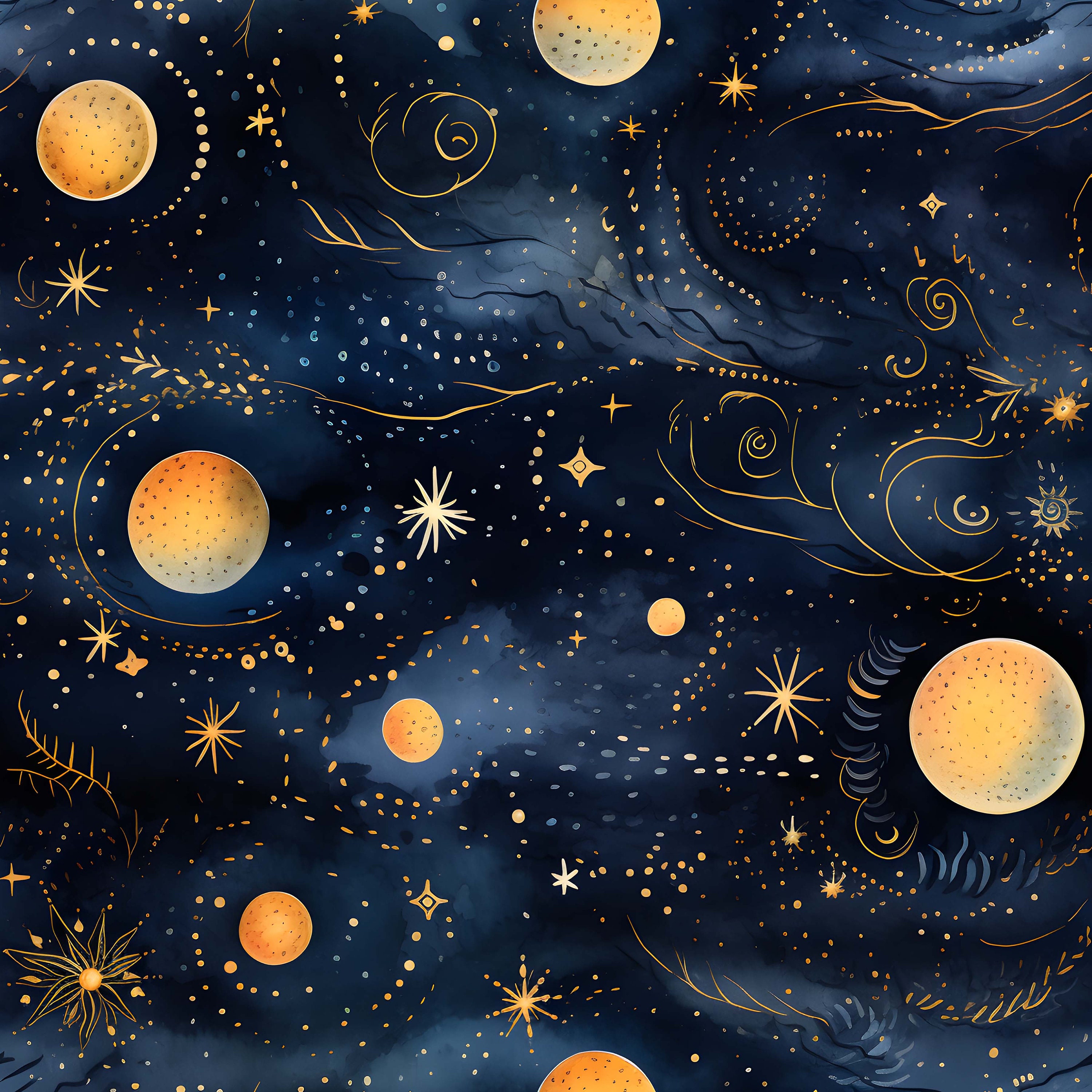 Enchanting 22 Dreamy Night Sky Designs, Digital Backgrounds, 12 Inches, 3600 Pixels, 300dpi and ...