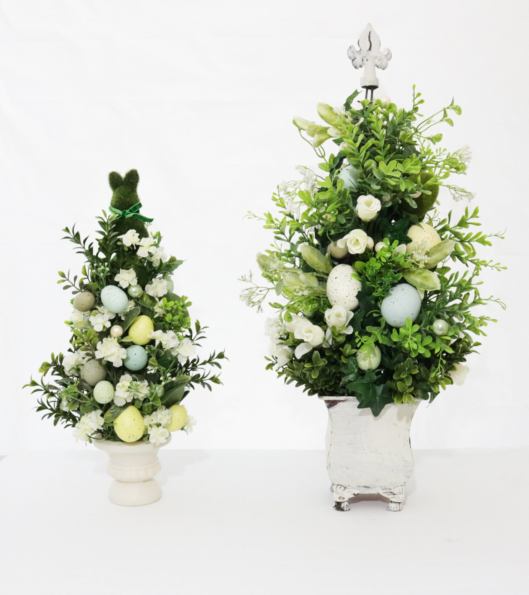 New Spring Elegant Easter Decor Bunny Potted Floral Arrangement Easter ...