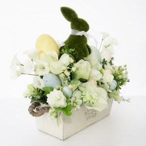 New Spring Elegant Easter Decor Bunny Potted Floral Arrangement Easter ...