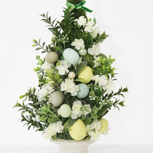 New Spring Elegant Easter Decor Bunny Potted Floral Arrangement Easter ...
