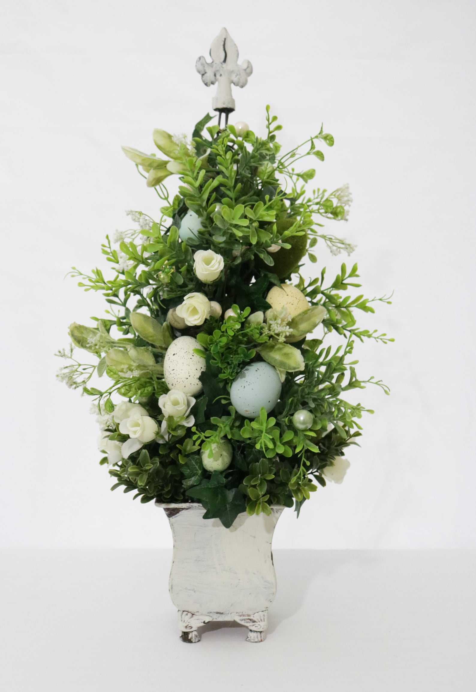 New Spring Elegant Easter Decor Bunny Potted Floral Arrangement Easter ...