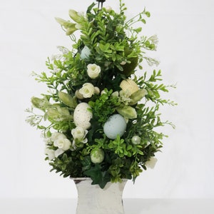 New Spring Elegant Easter Decor Bunny Potted Floral Arrangement Easter ...