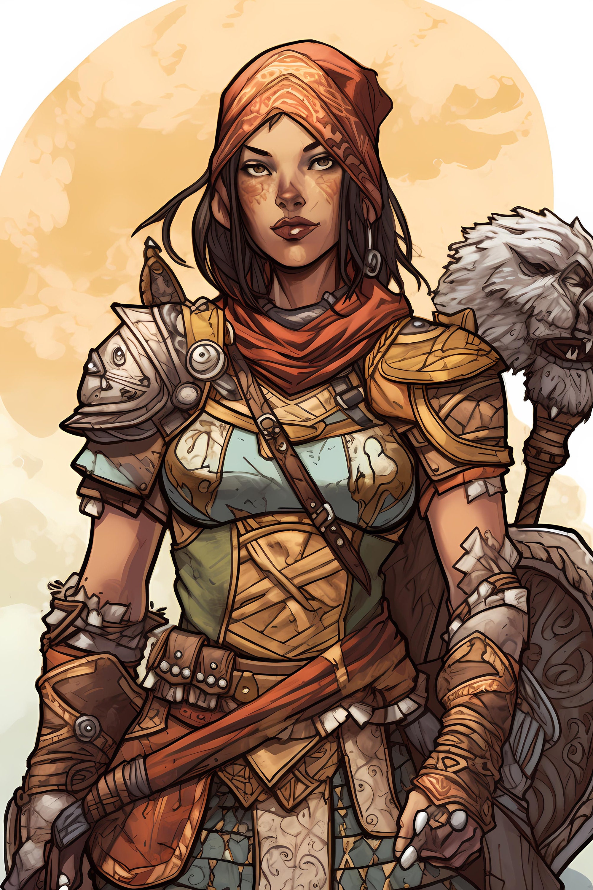 120 Female Barbarian Character Art Portraits for Dungeons & Dragons and ...