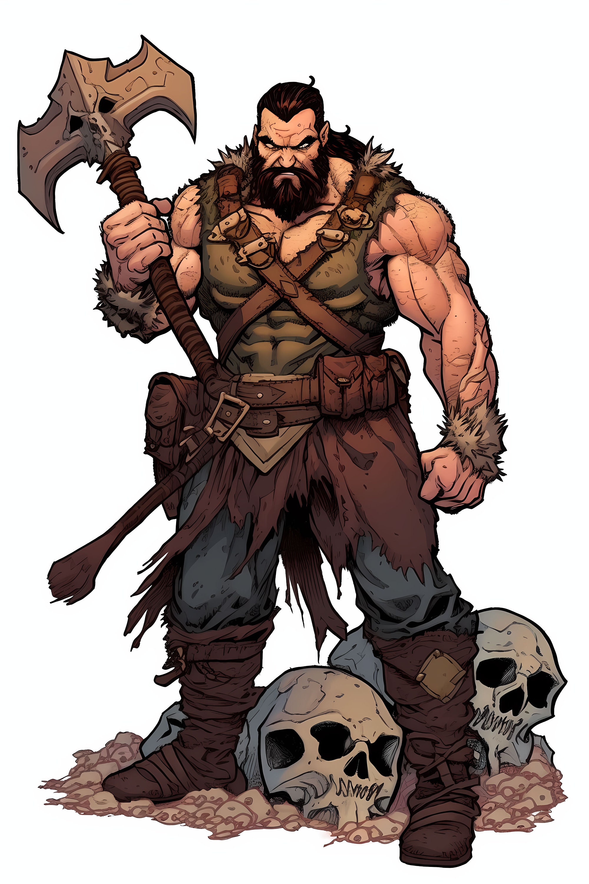 100+ Barbarian Character Art Portraits for Dungeons & Dragons and Other ...