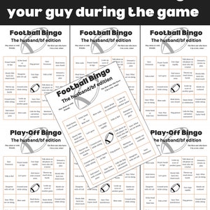 Interactive Football Bingo - Husband/boyfriend Edition With Bonus Play ...