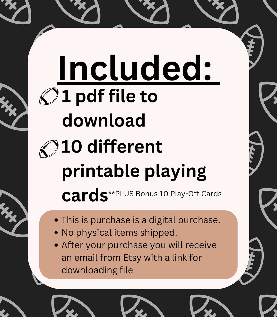 Interactive Football Bingo - Husband/boyfriend Edition With Bonus Play ...