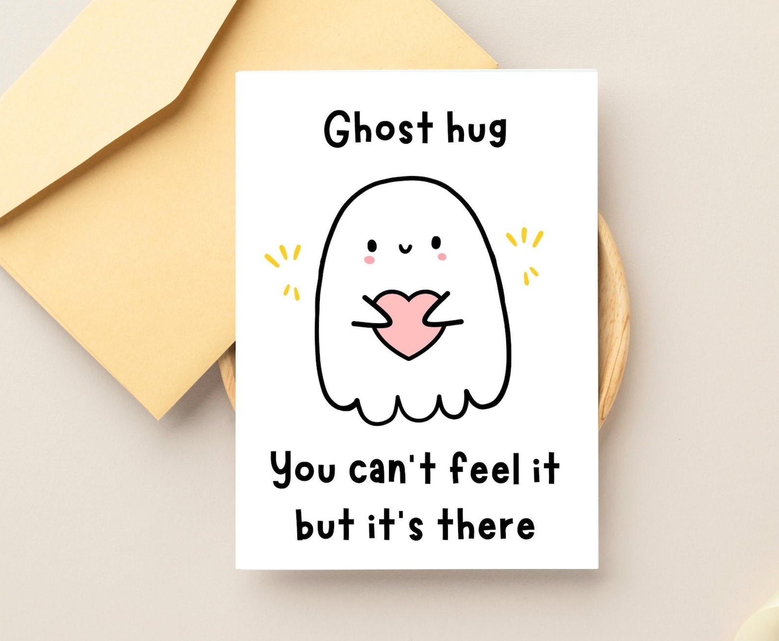 Ghost Hug Halloween Card, Funny Card for Halloween, Greeting Card ...