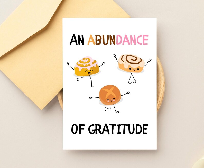 Funny Thank You Card, Cute Greeting Card, Pun Thank You, Printable Card ...