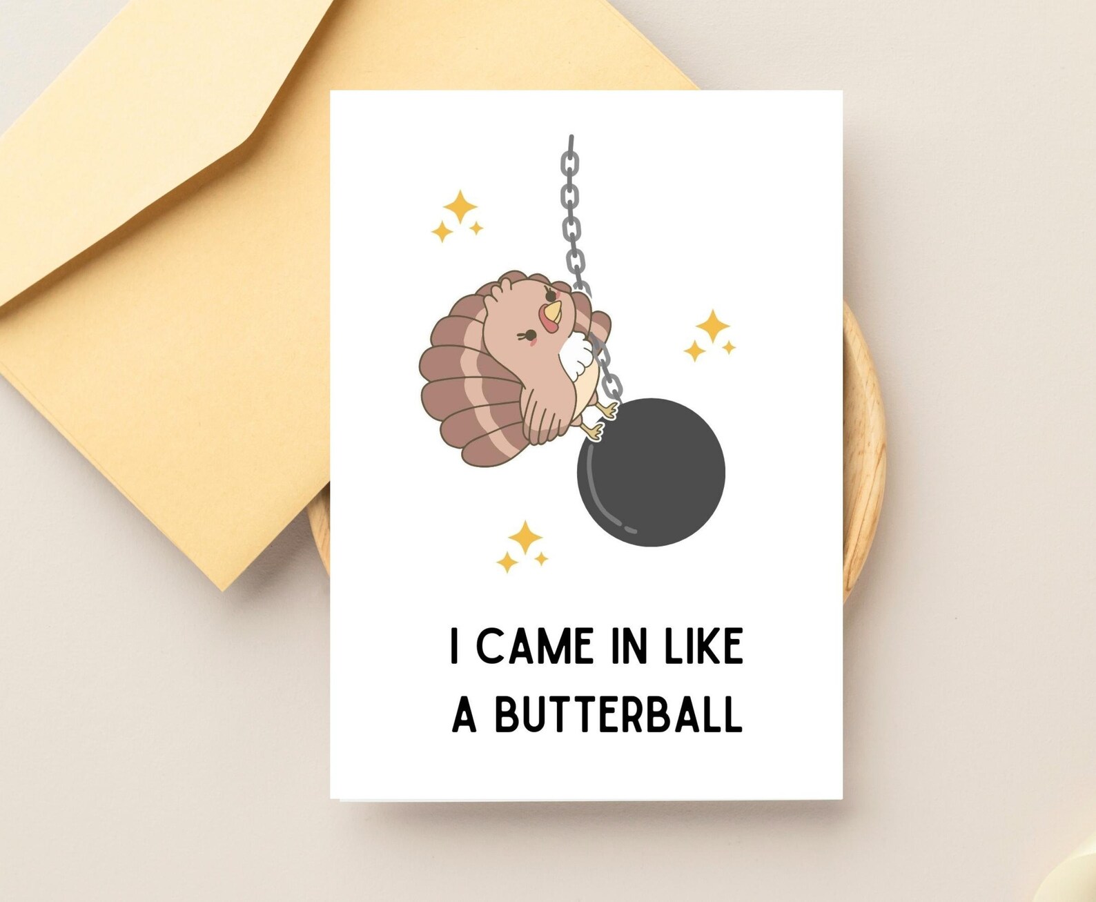 Funny Thanksgiving Card, Butterball, Turkey Pun, Butterball, Happy ...