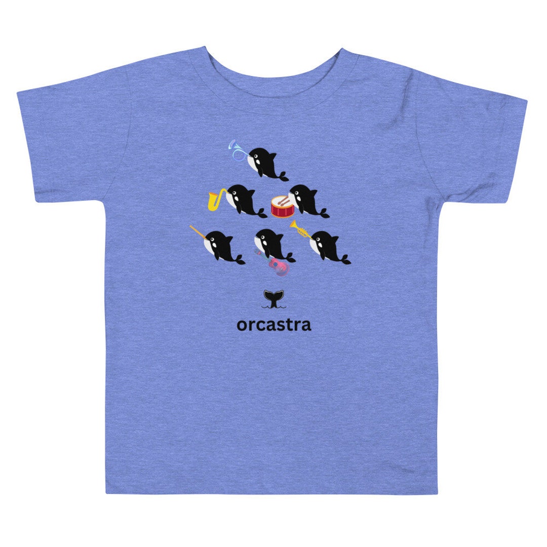 Orcastra Whale Pun Toddler Kids T-shirt, Toddler Tee, Kids Tee, Boys ...