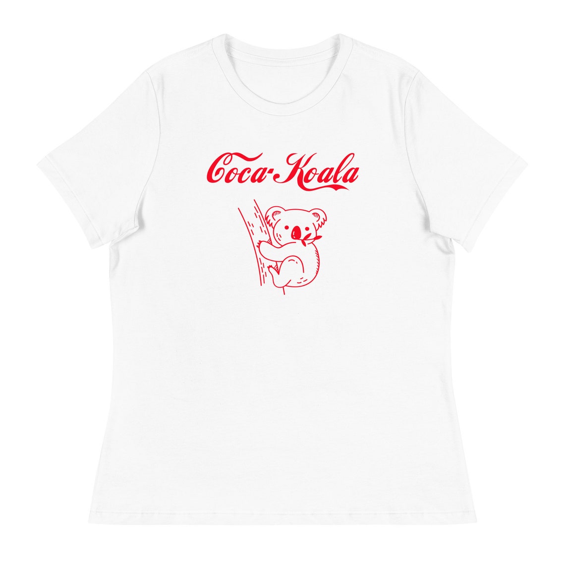 Coca Koala T-shirt Women's Coca Cola Logo T-shirt Cute - Etsy