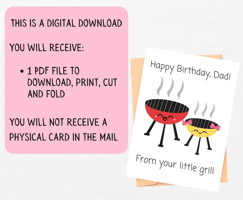 Happy Birthday Card for Dad, Card From Daughter, Printable Birthday ...