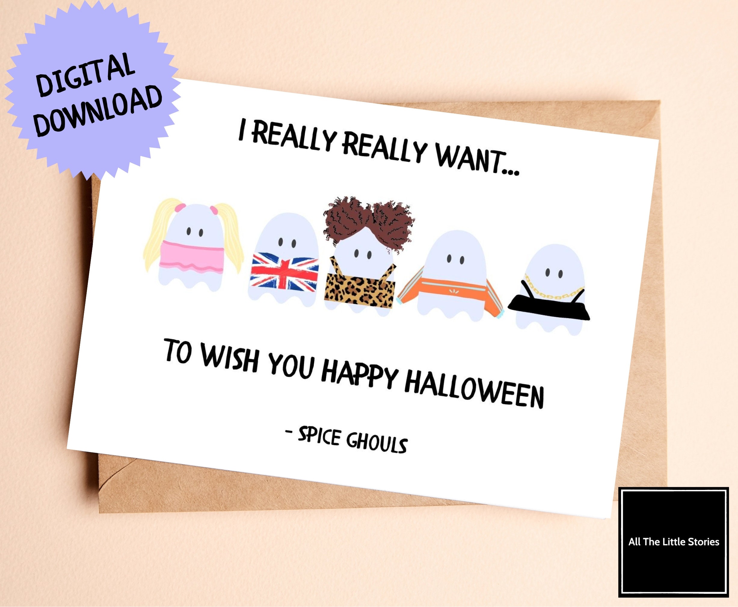 Funny Halloween Card, Printable Halloween Card, Instant Download, 5 X 7 ...