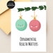 Funny 'mental Health Matters' Christmas Card, Christmas Ornament Card ...