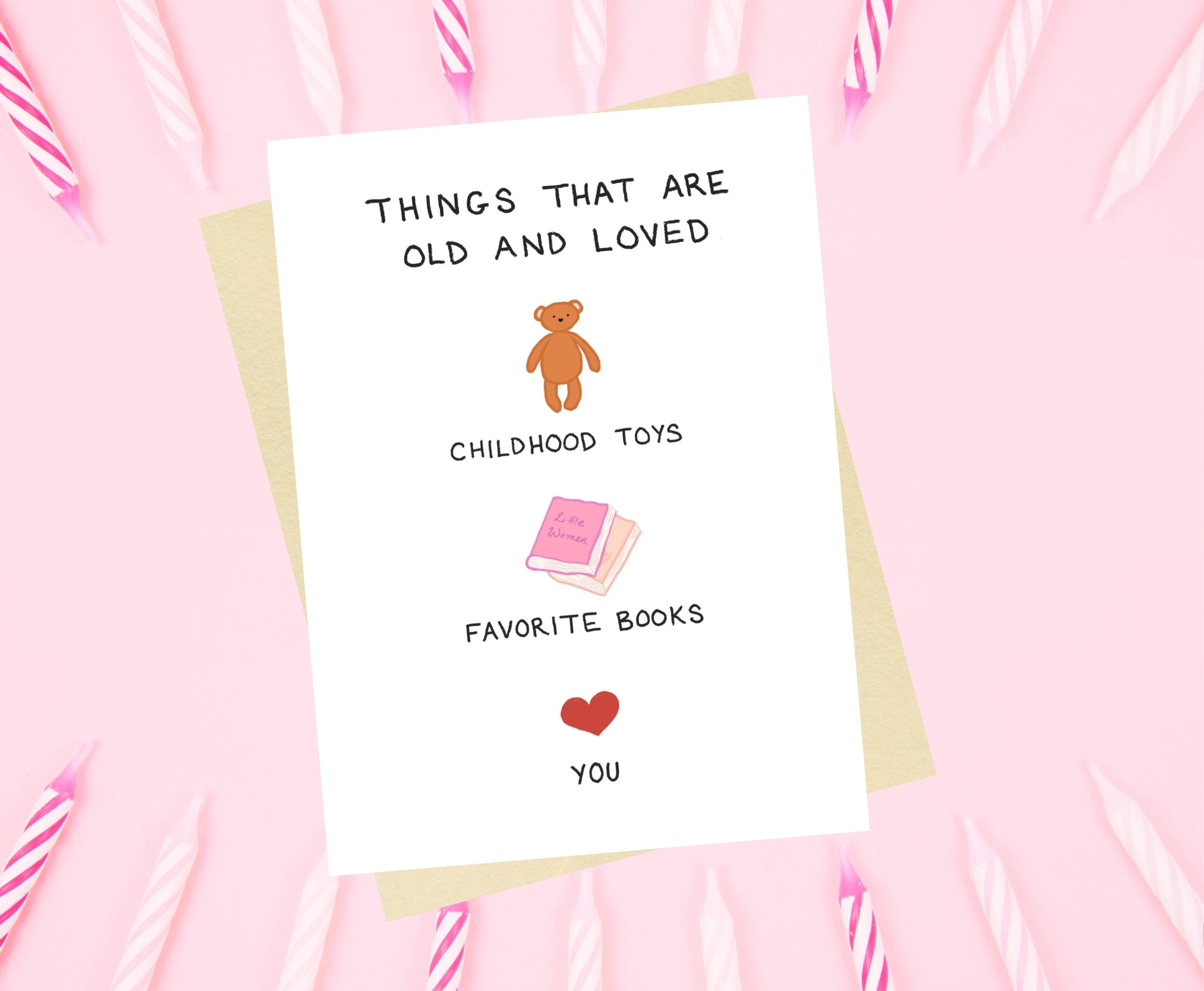 Sweet Happy Birthday Card, Getting Old Birthday Card, Funny Bday Card ...