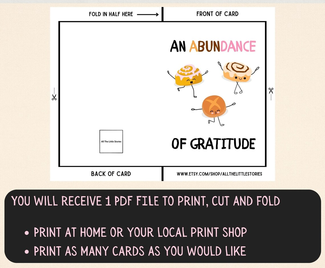 Funny Thank You Card, Cute Greeting Card, Pun Thank You, Printable Card ...