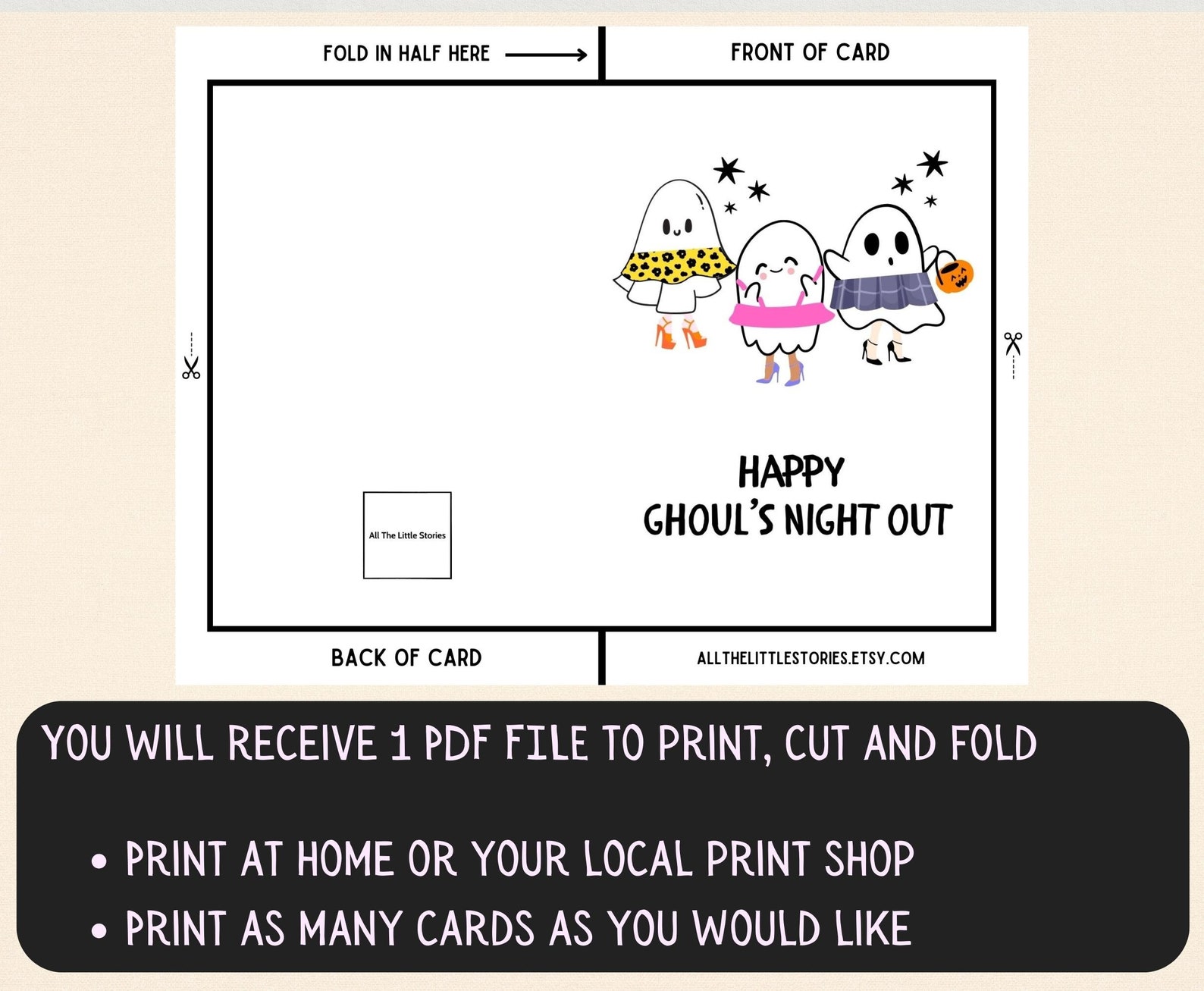 Funny Halloween Card, Printable Halloween Card, Halloween Card for ...