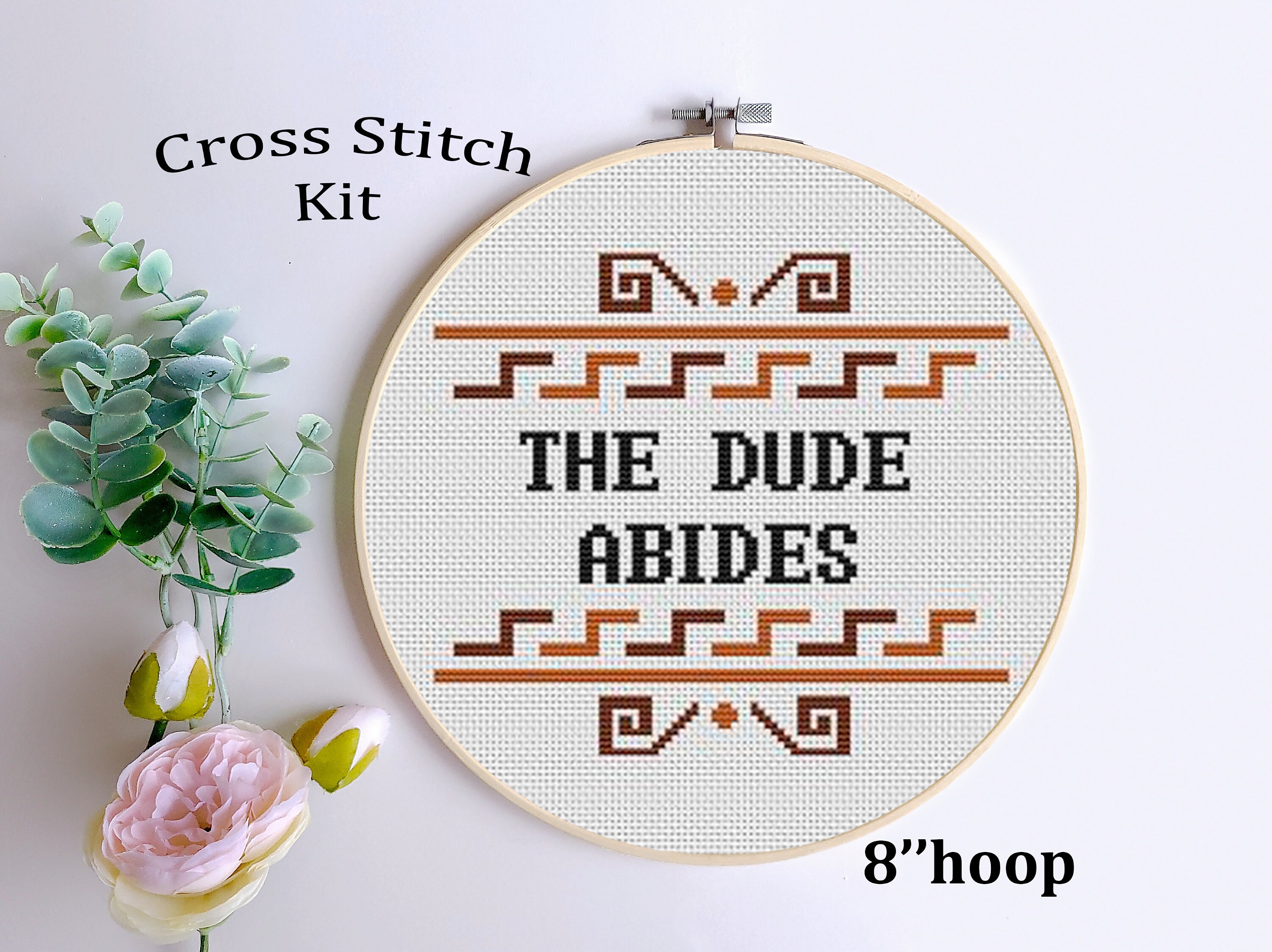 The Dude Abides. Lebowski Cross Stitch Beginner Kit. the Dude Cross ...