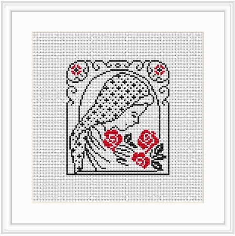 Madonna Filet Pattern. Christian Counted Cross Stitch Pattern. - Etsy