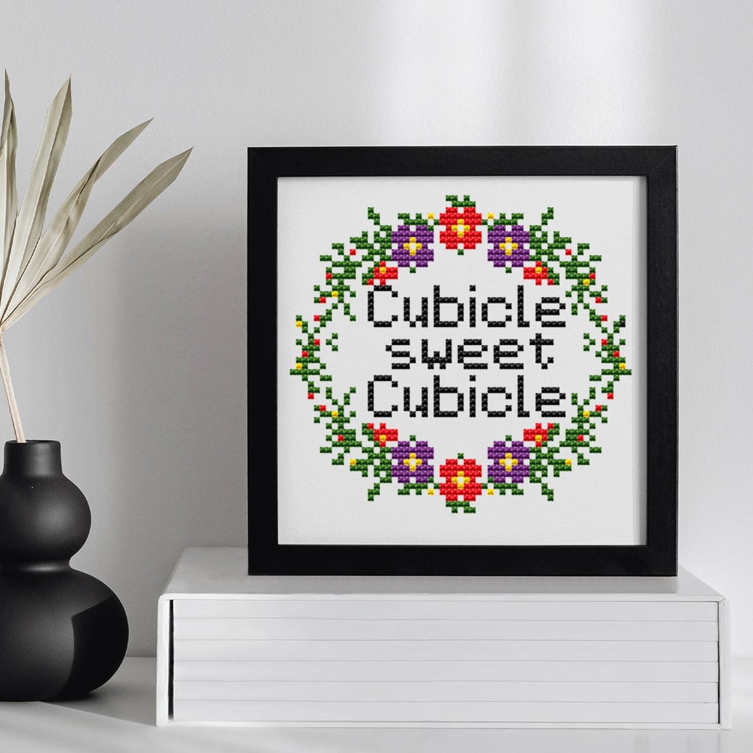 Cubicle Sweet Cubicle. Canvas Printed Framed Design. Home Decor. Wall ...