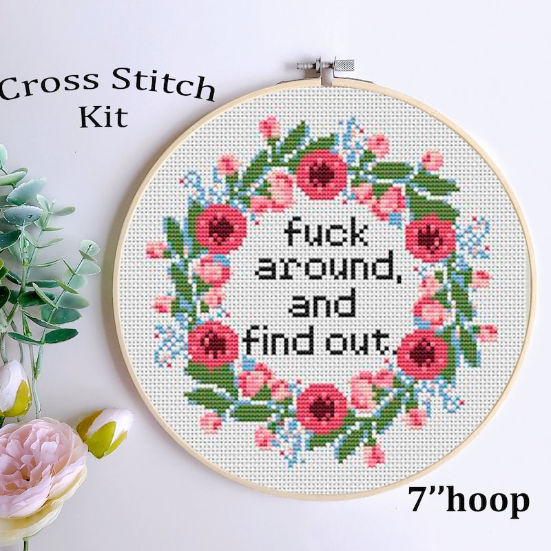 Rude Cross Stitch - Etsy