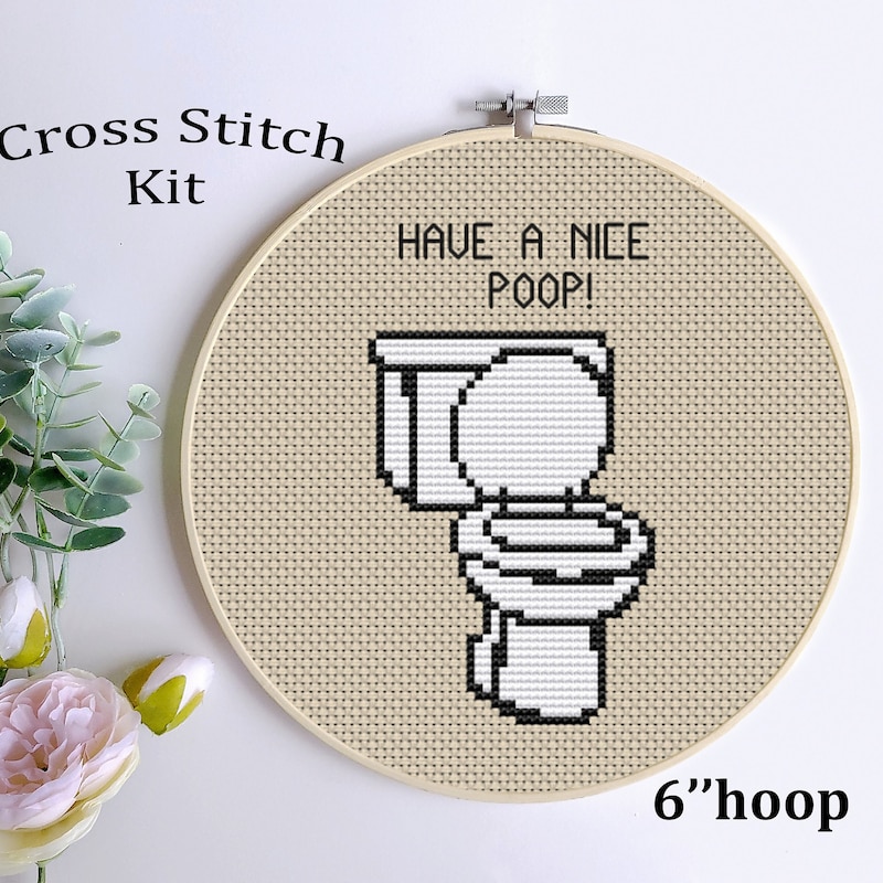 Poop Cross Stitch - Etsy