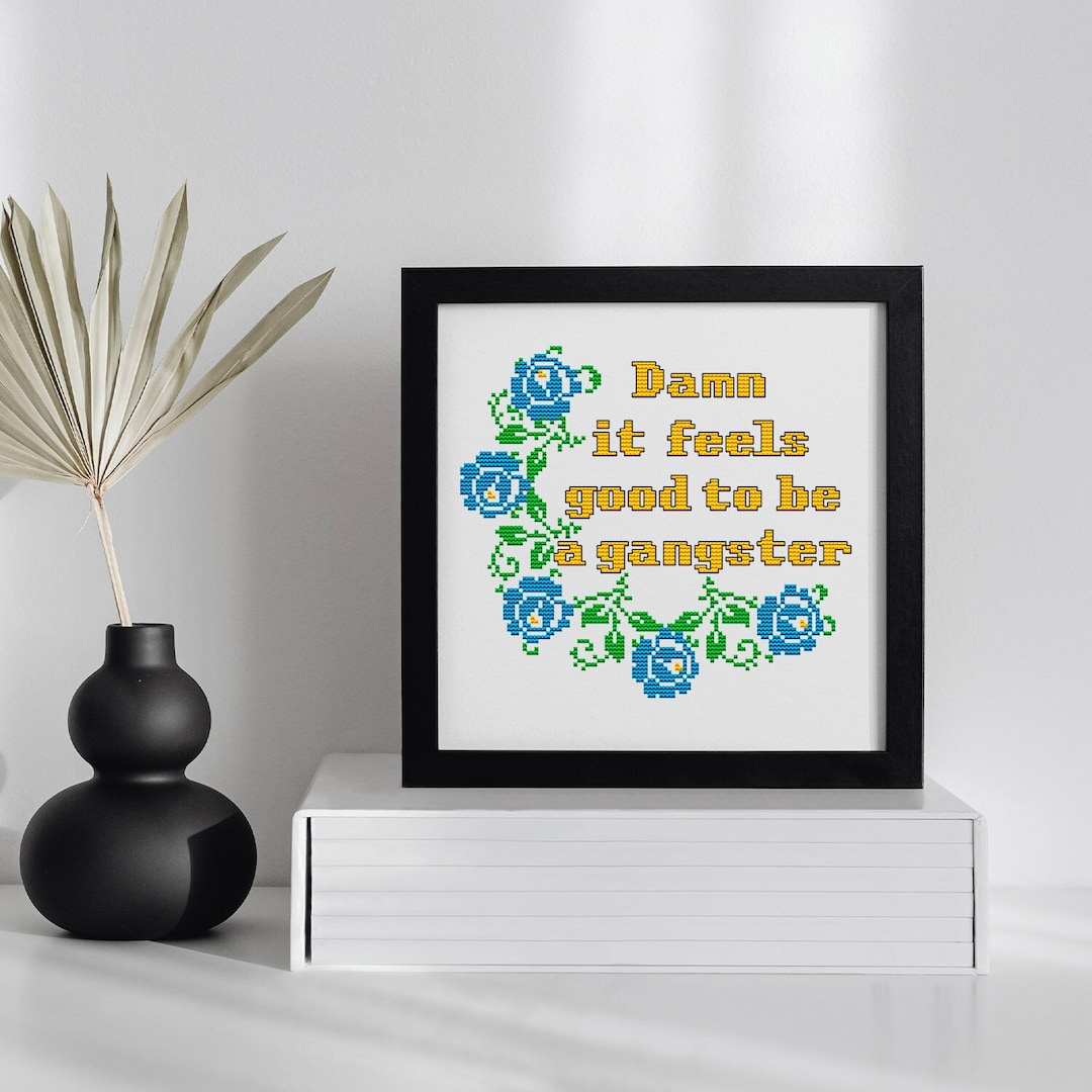Damn It Feels Good to Be A Gangster. Canvas Wall Art. Modern Lyrics ...