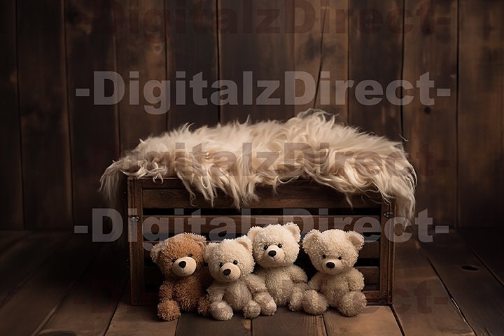 Newborn Digital Backdrop, Newborn Digital Background, Teddy Newborn ...