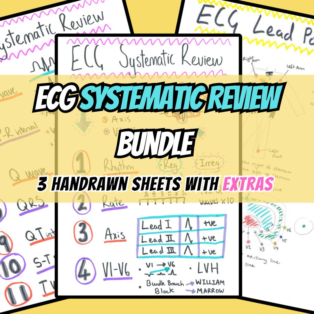 ECG Systematic Review Bundle - Etsy