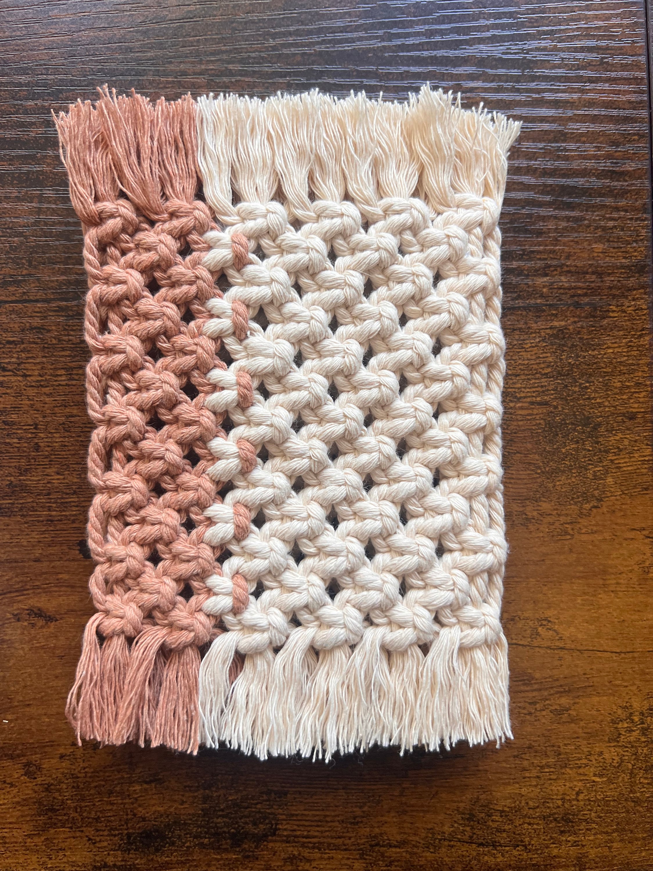 Macrame Coasters Home Coasters Boho Decor Square Braided Coasters House ...