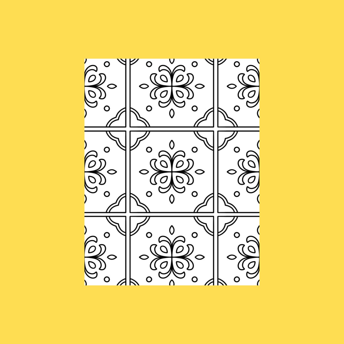 10 Italian Tile Coloring Pages for Kids, Premium Printable Coloring ...
