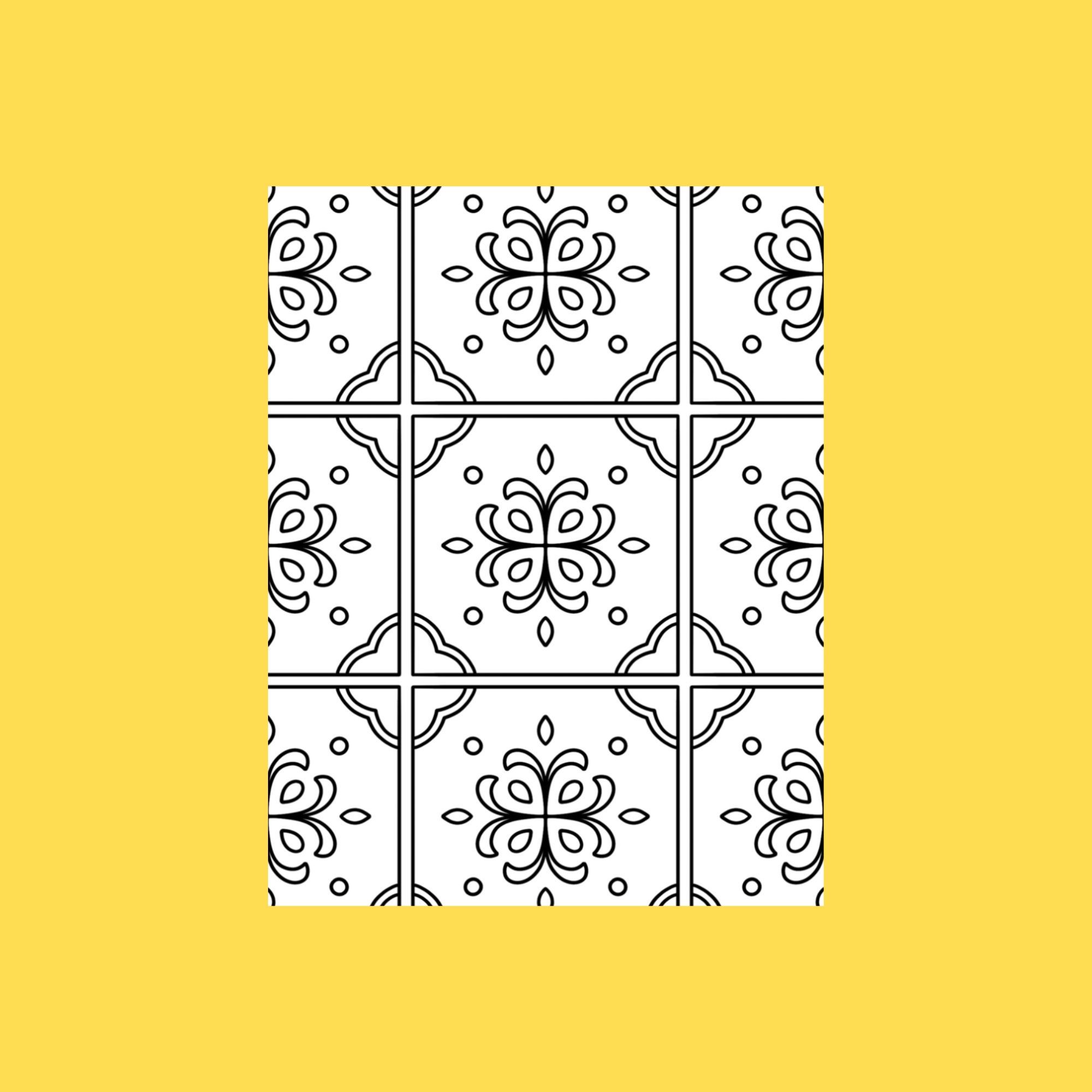 10 Italian Tile Coloring Pages for Kids, Premium Printable Coloring ...