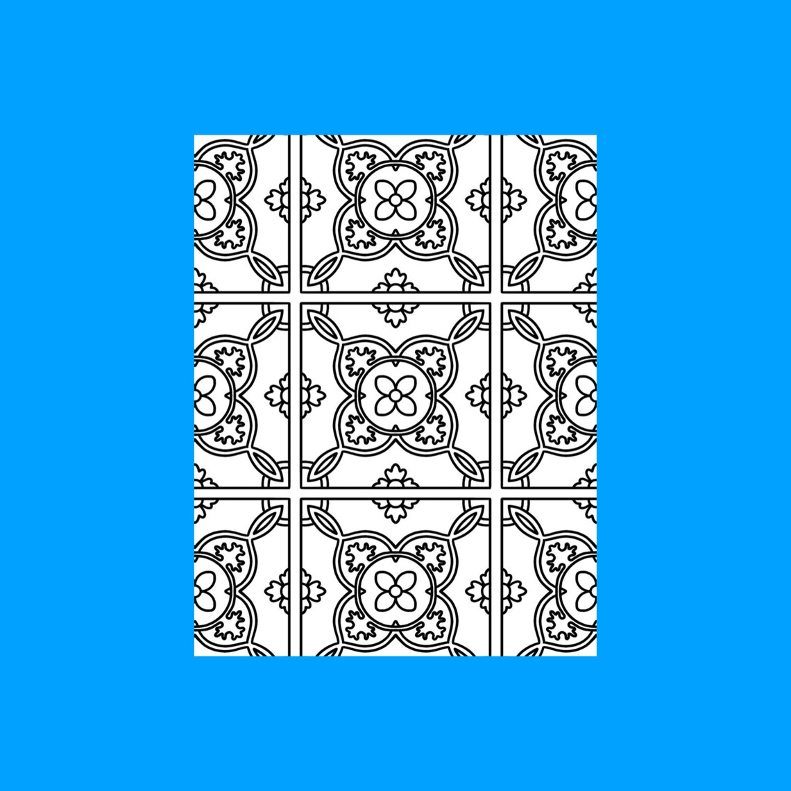 12 Mexican Tiles Coloring Pages for Kids, Premium Printable Coloring ...
