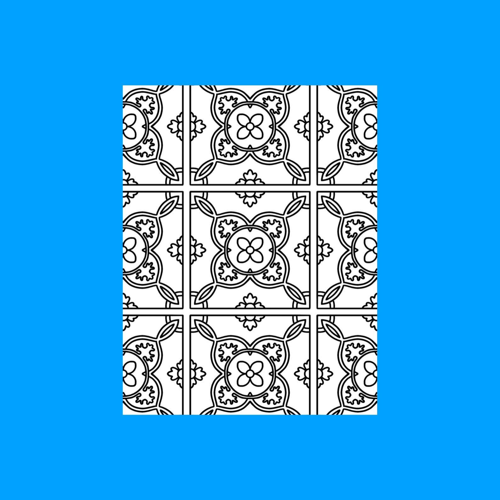 12 Mexican Tiles Coloring Pages for Kids, Premium Printable Coloring ...