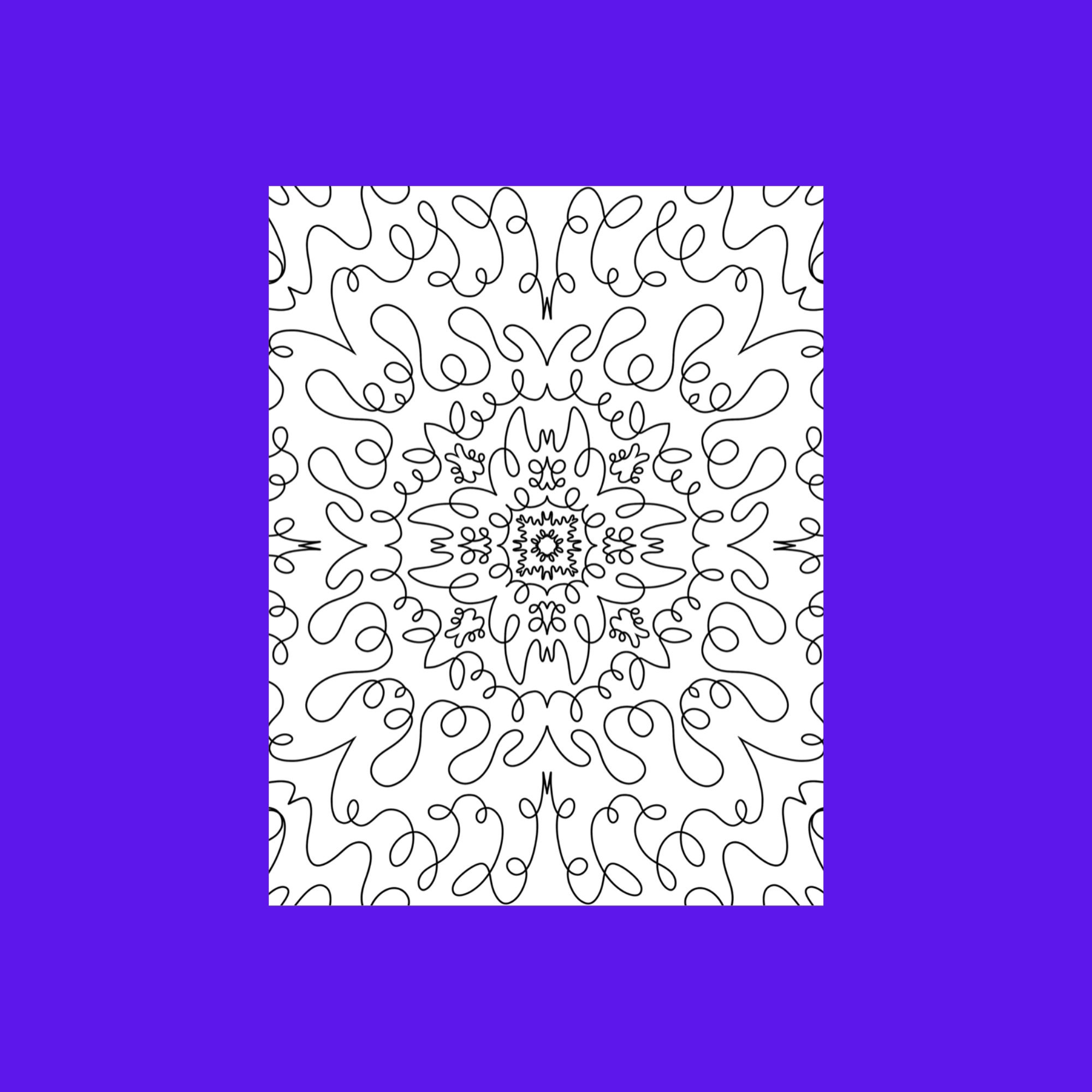 15 Symmetrical Intermediate Coloring Pages, Printable Coloring Sheet ...