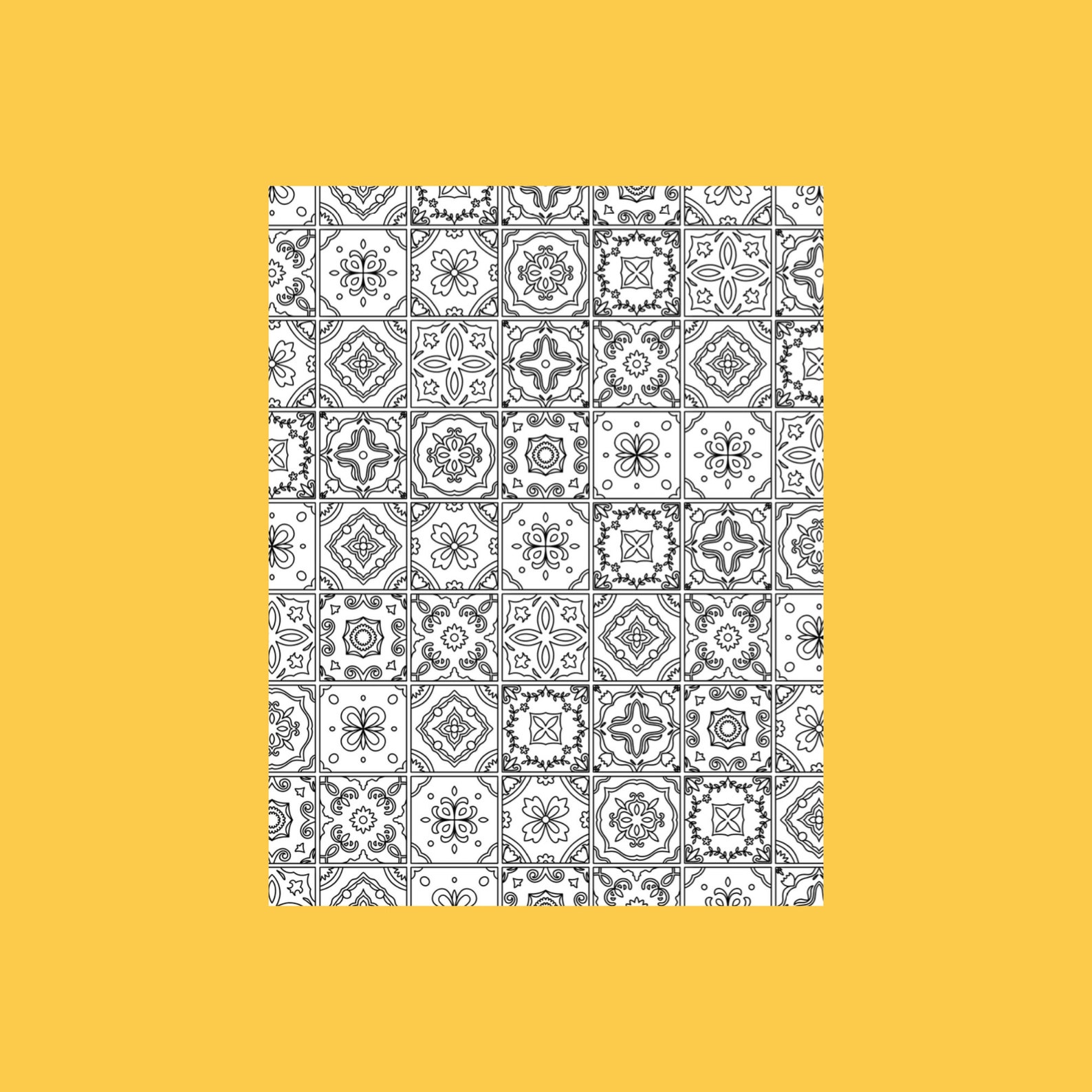 10 Advanced Italian Tile Coloring Pages, Premium Printable Coloring ...
