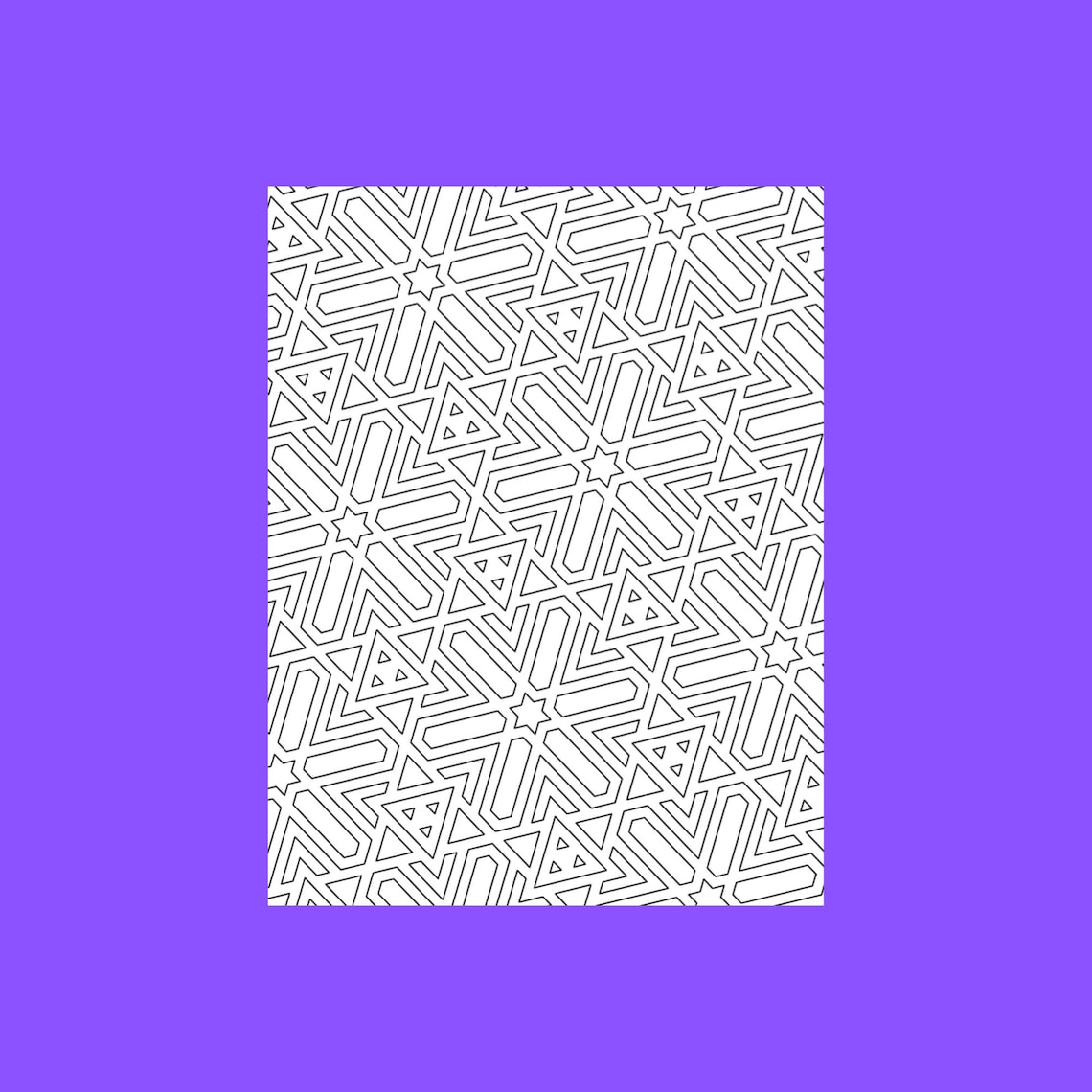 10 Geometric Intermediate Coloring Pages, Premium Printable Coloring ...