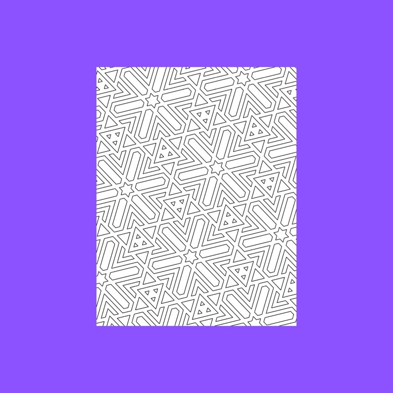 10 Geometric Intermediate Coloring Pages, Premium Printable Coloring ...