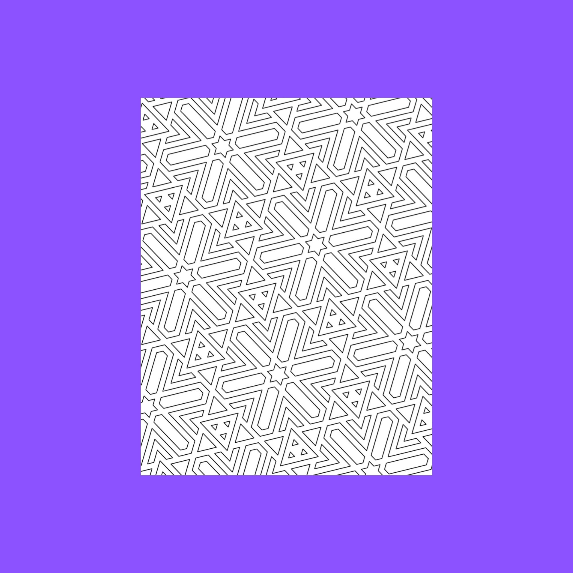 10 Geometric Intermediate Coloring Pages, Premium Printable Coloring ...