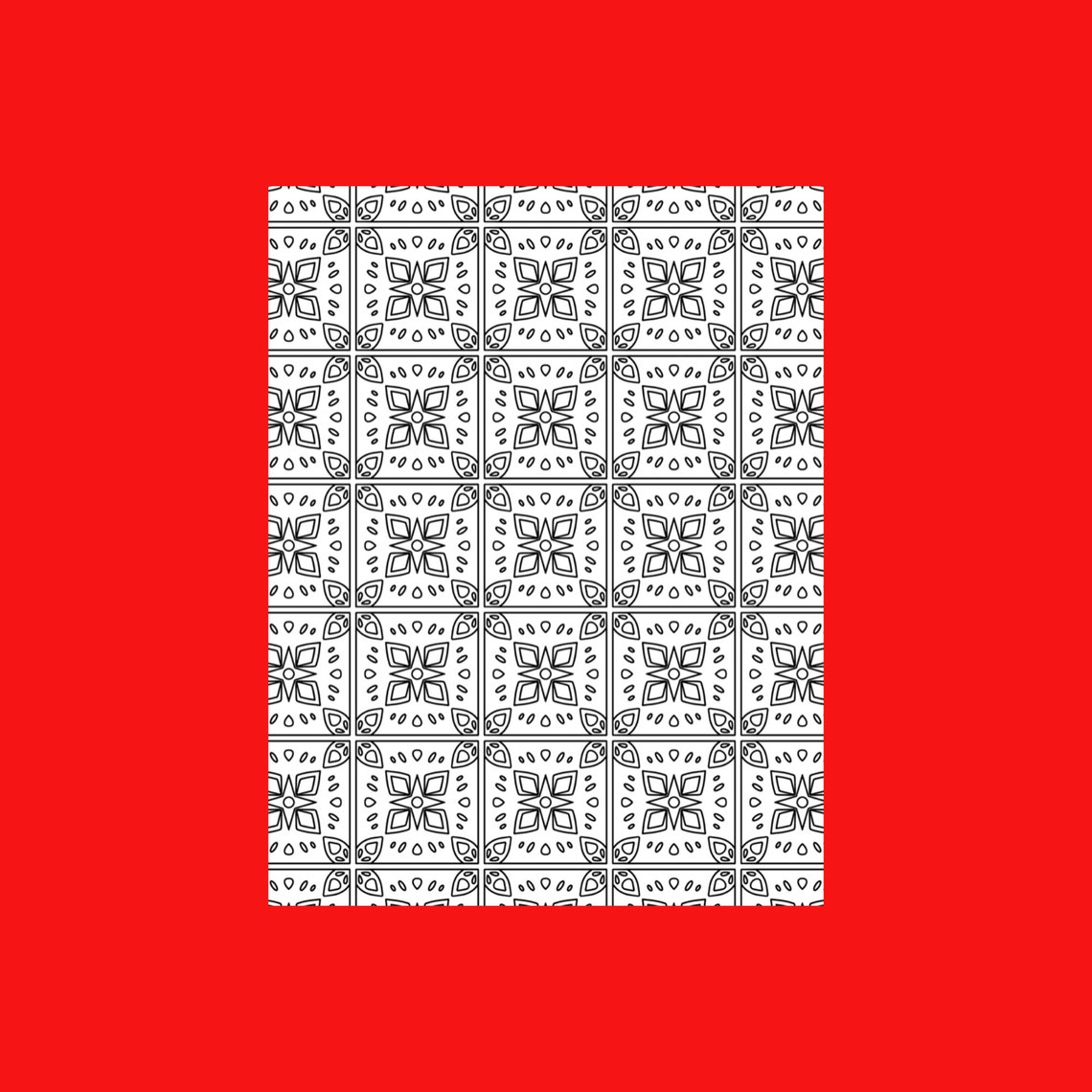 12 Mexican Tile Intermediate Coloring Pages, Premium Printable Coloring ...
