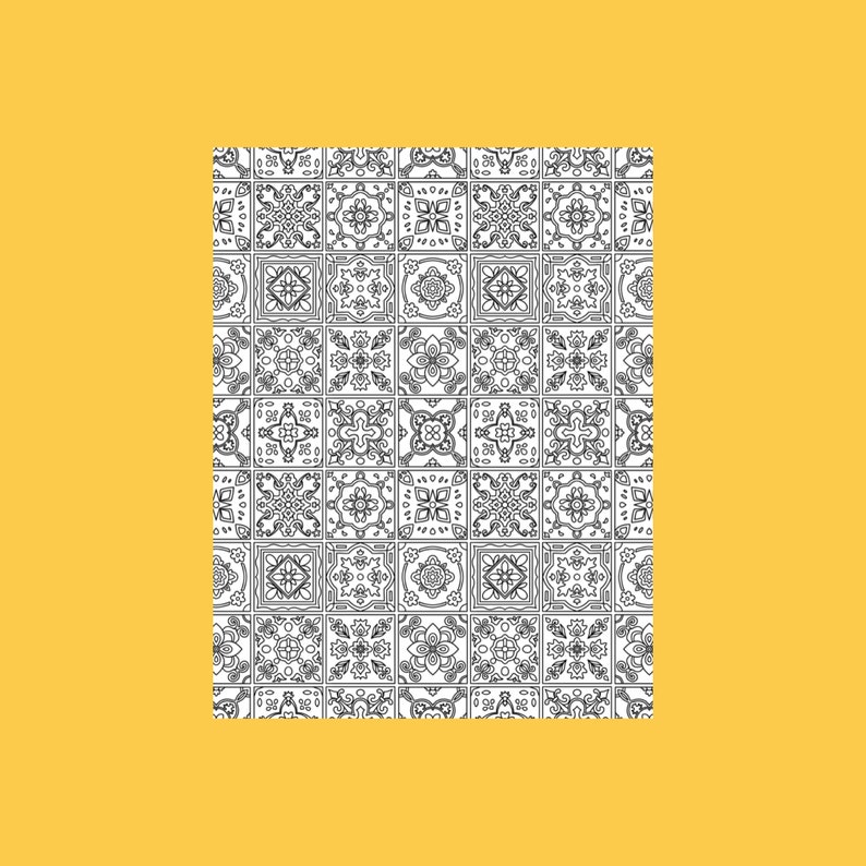 12 Mexican Tile Advanced Coloring Pages, Premium Printable Coloring ...