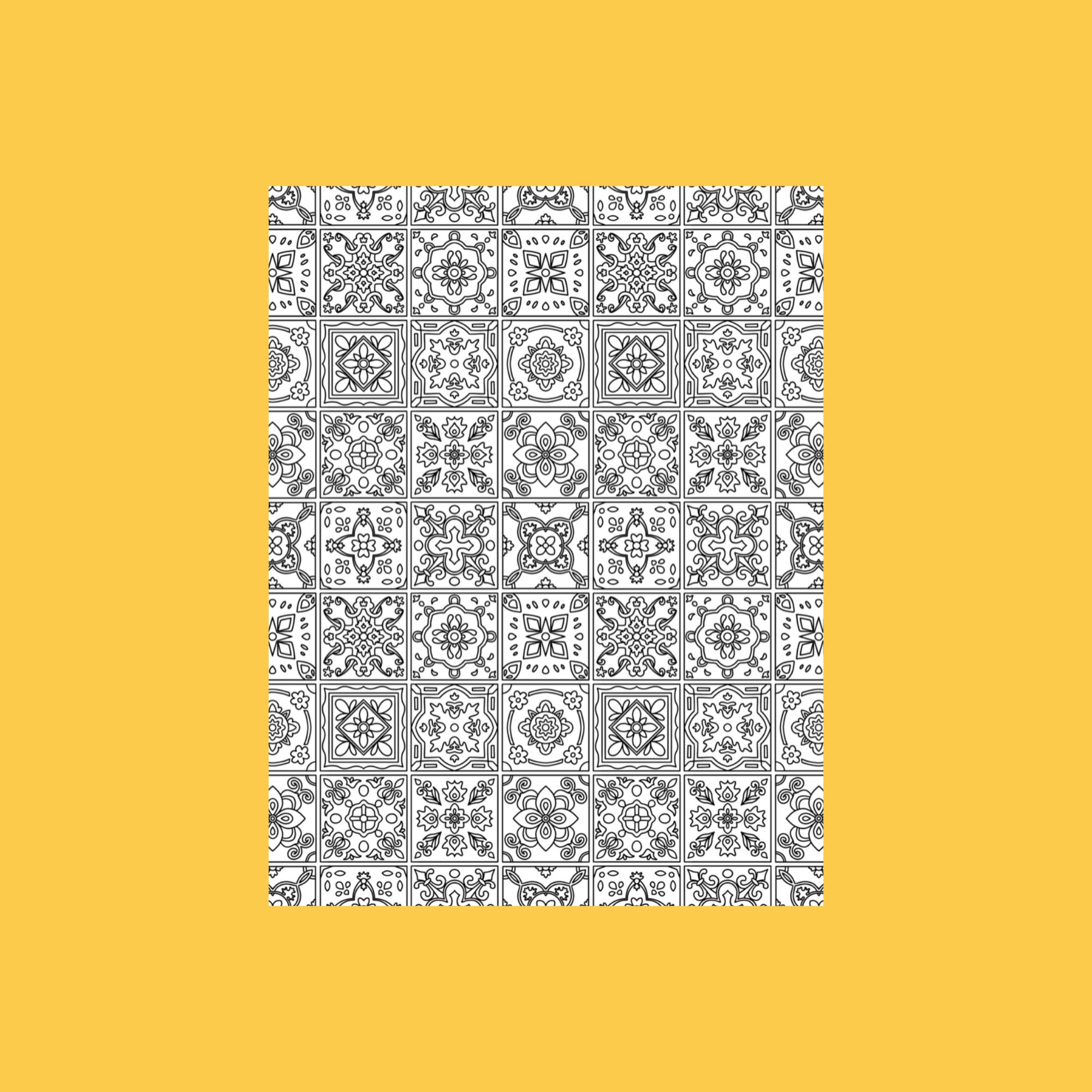 12 Mexican Tile Advanced Coloring Pages, Premium Printable Coloring ...
