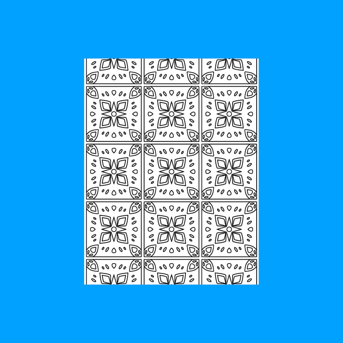 12 Mexican Tile Coloring Pages for Beginners, Premium Printable ...